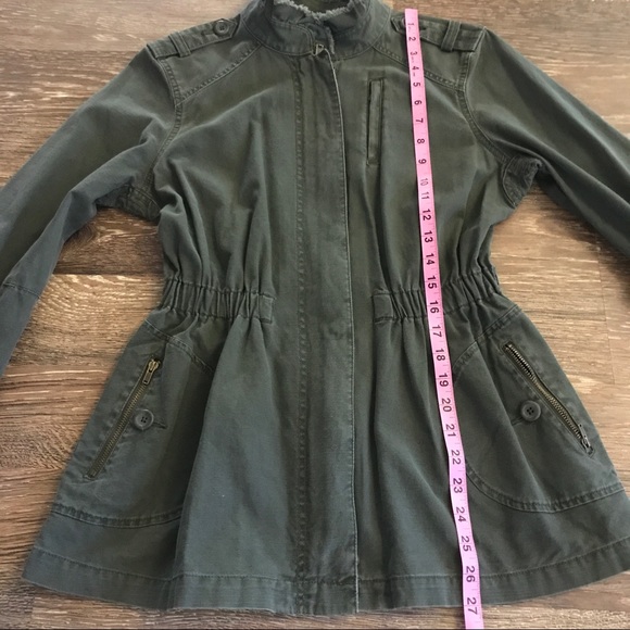 Elle | Jackets & Coats | Elle Olive Green Twill Jacket Size Small ...